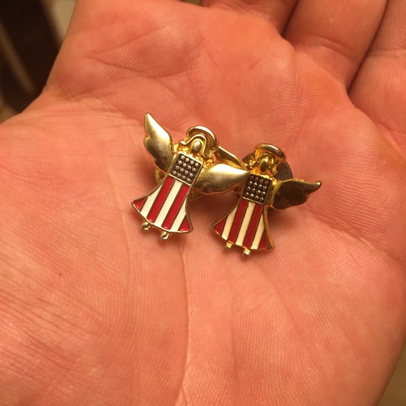 Accessories | Usa Flag Patriotic Gold Angels Lapel Pins | Poshmark